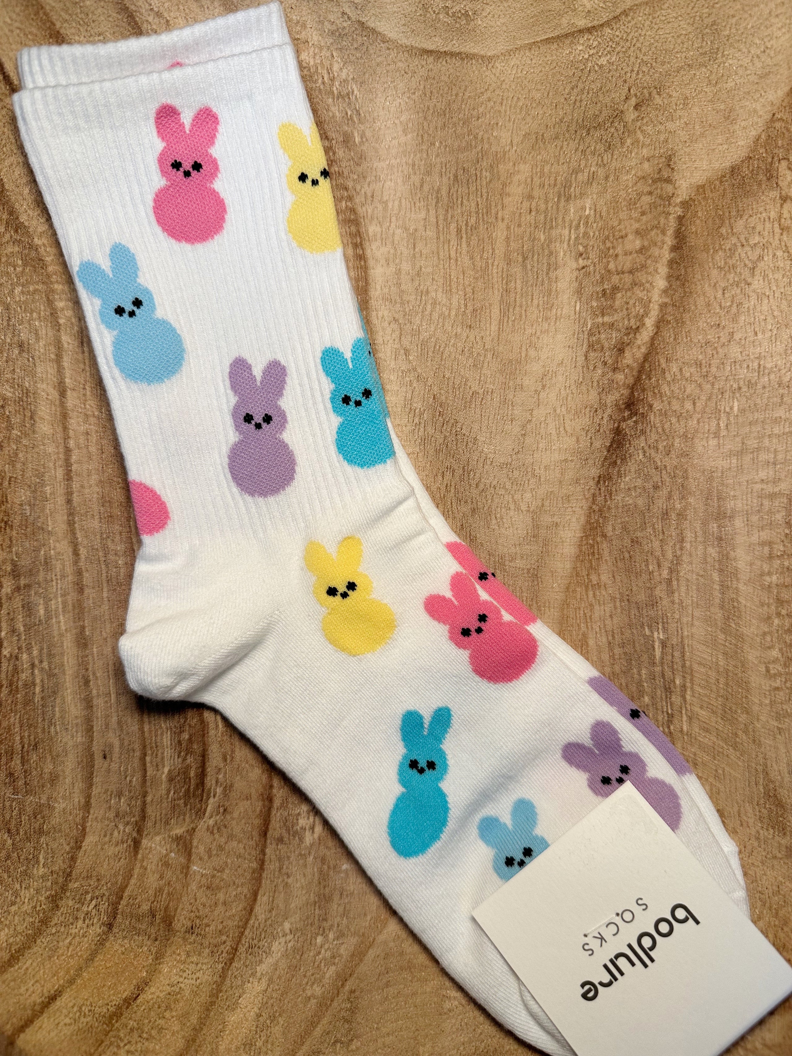WHITE MULTI PEEP SOCKS | THE B HIVE BOUTIQUE